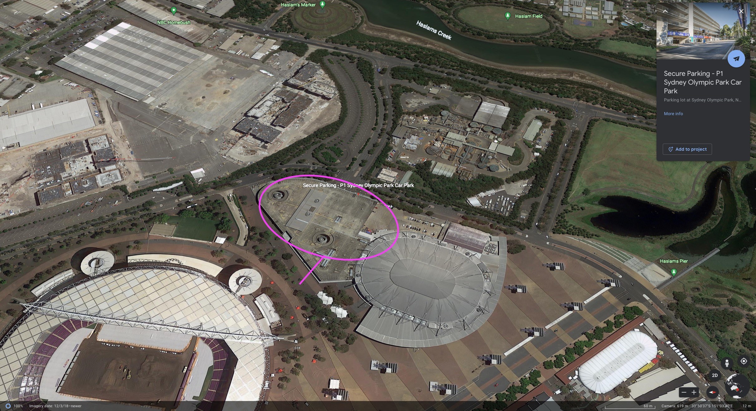 Locations Hub - P1 Car Park - Sydney Olympic Park